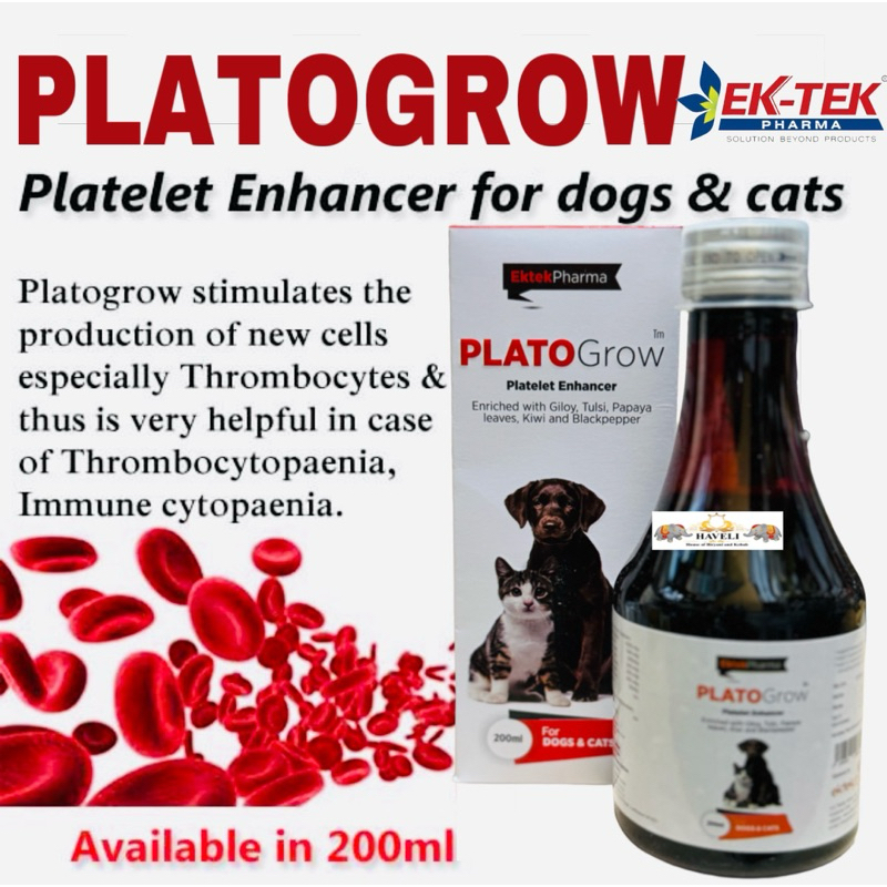 Ektek Pharma PlatoGrow Platelet Enhancer For Dogs And Cats 200ML ...