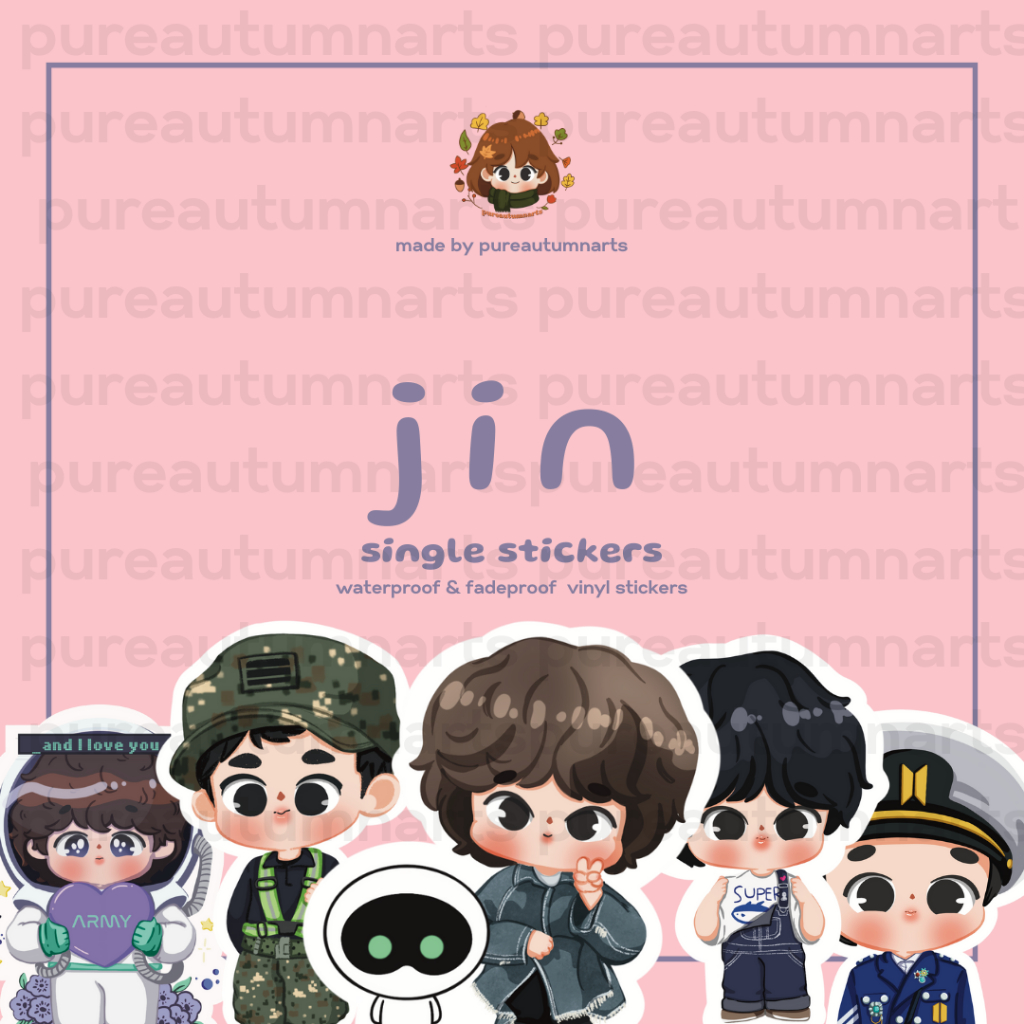 Jin Fanart Single Vinyl Stickers | Shopee Philippines