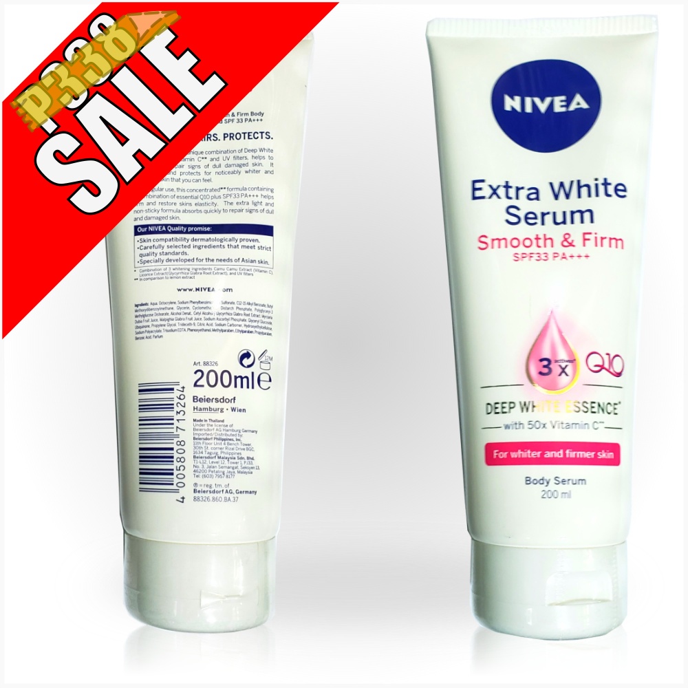 Nivea Extra White Serum Deep Whitening Essence Smooth Firm Skin Body ...