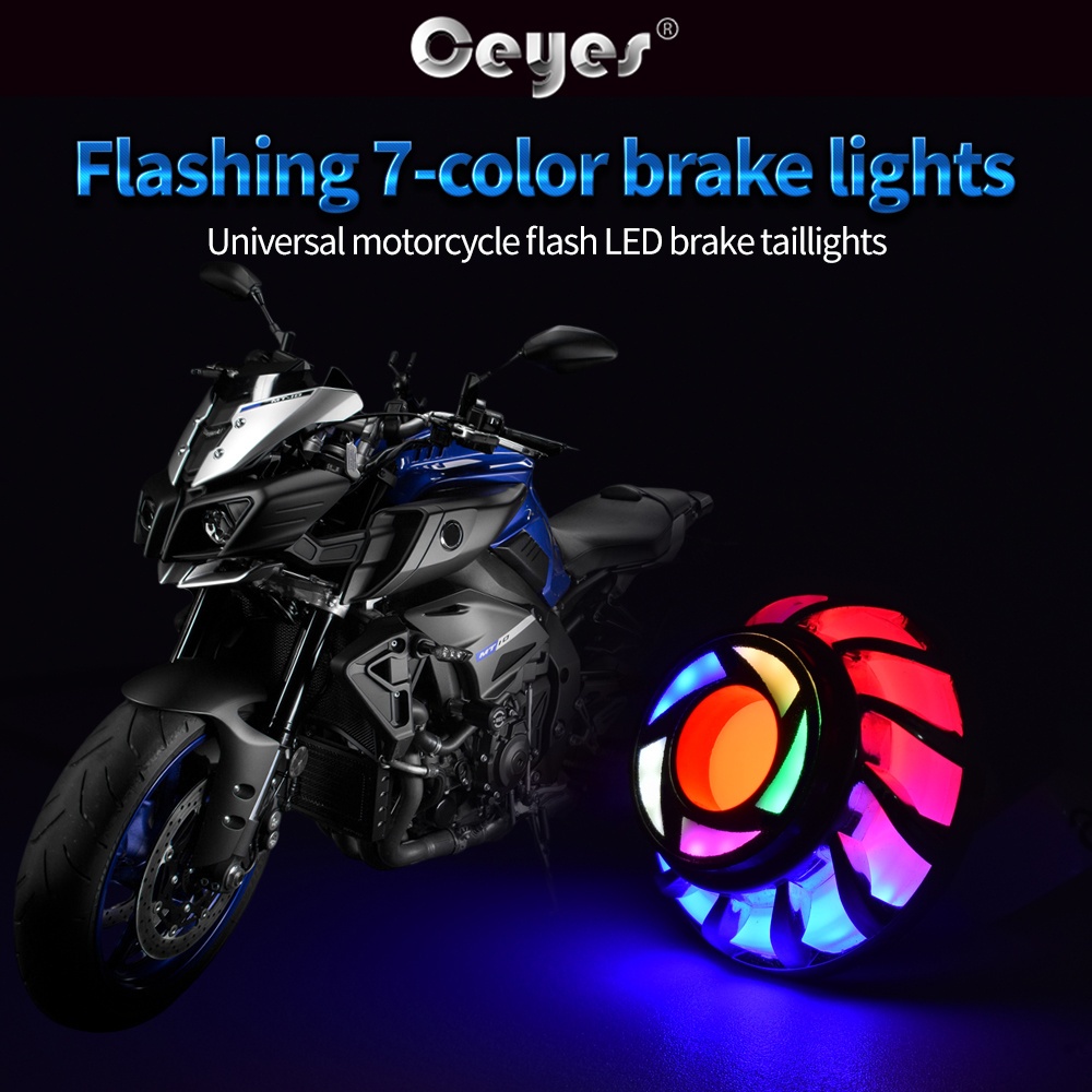 Ceyes Motorcycle Brake Light Angel Flashing Tail Eye Brake Light Flash ...