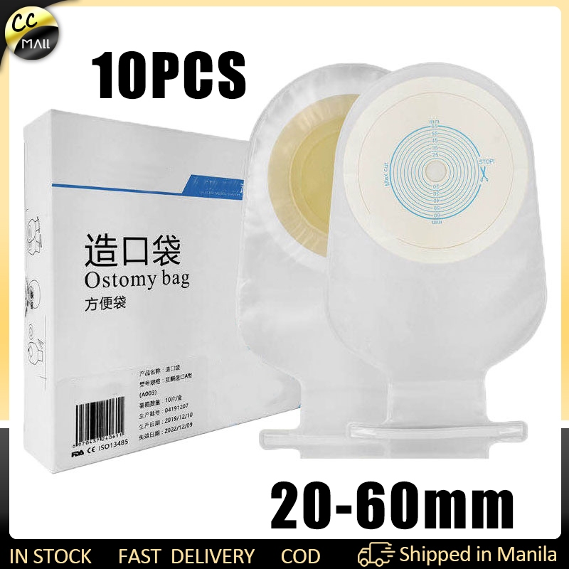 10Pcs Colostomy Bag Set Ostomy Drainable Single Use Pouch for Stoma ...