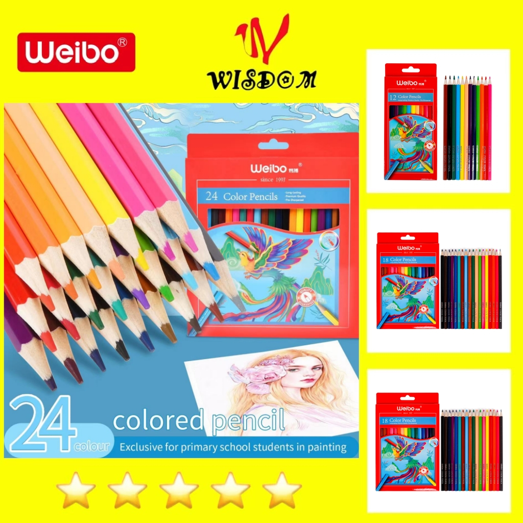 WISDOM WEIBO WB-9019 HIGH QUALITY COLOR PENCIL | Shopee Philippines