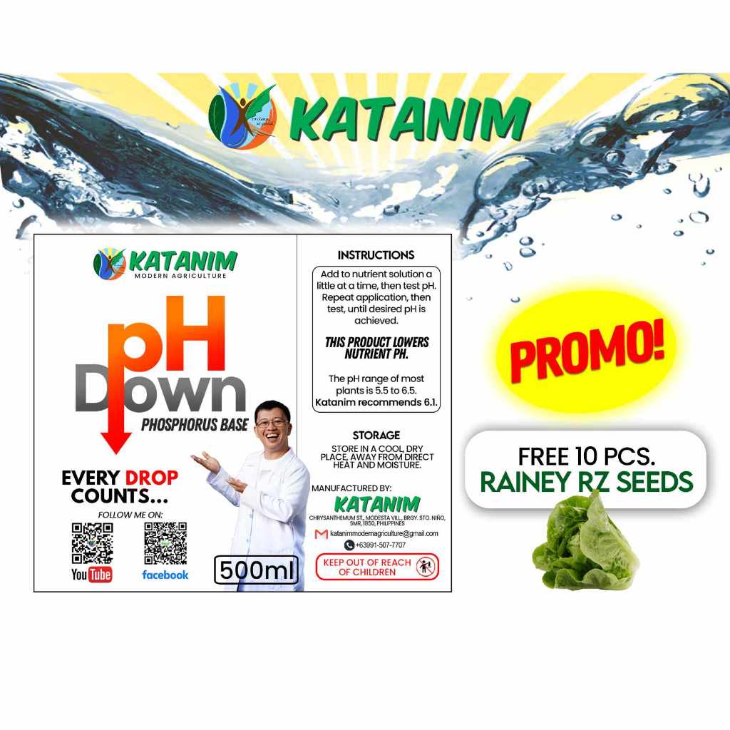 pH DOWN 500 mL by Katanim - Formulated and Manufactured by Katanim ...