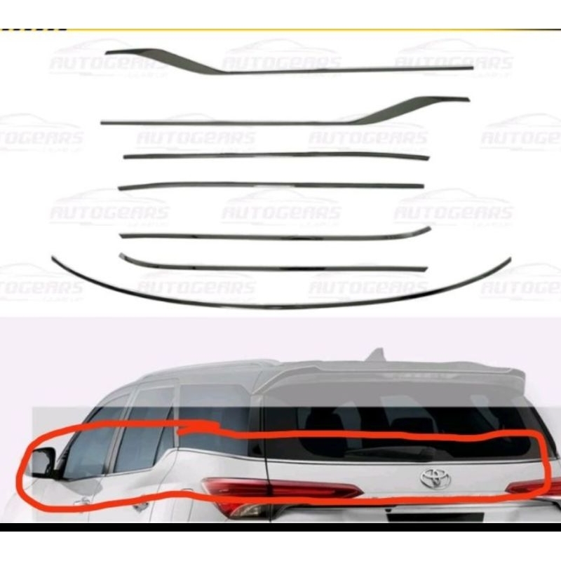 fortuner 2016 up stainless window trim | Shopee Philippines