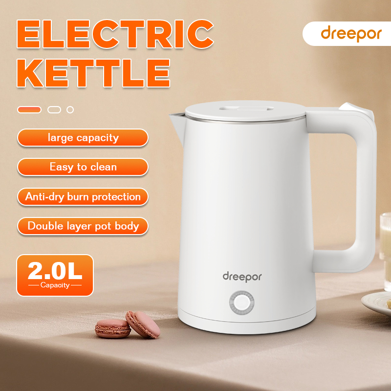 Dreepor 2L Capacity Electric Heater Electric Kettle stainless steel ...