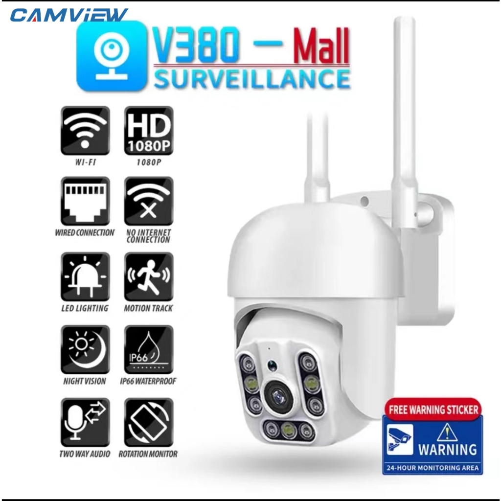 Camview V380 Pro P66 CCTV Camera Outdoor CCTV With LED Light CCTV ...