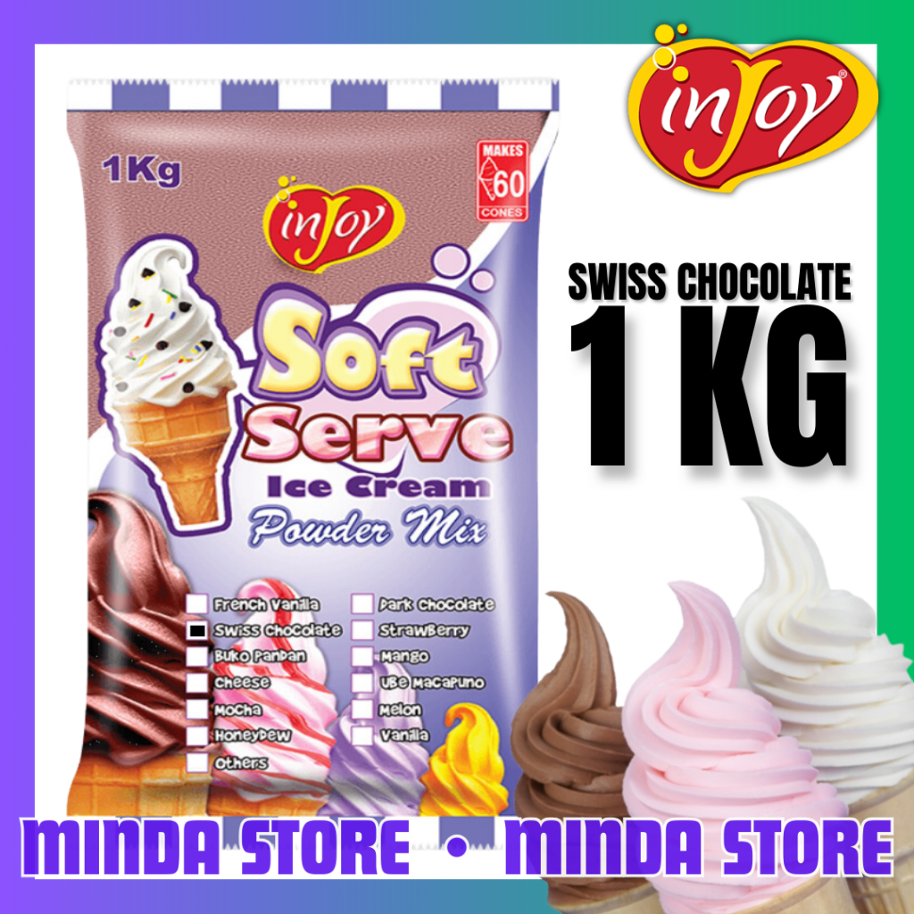 inJoy 1KG Swiss Chocolate Soft Serve Ice Cream Powder | Shopee Philippines