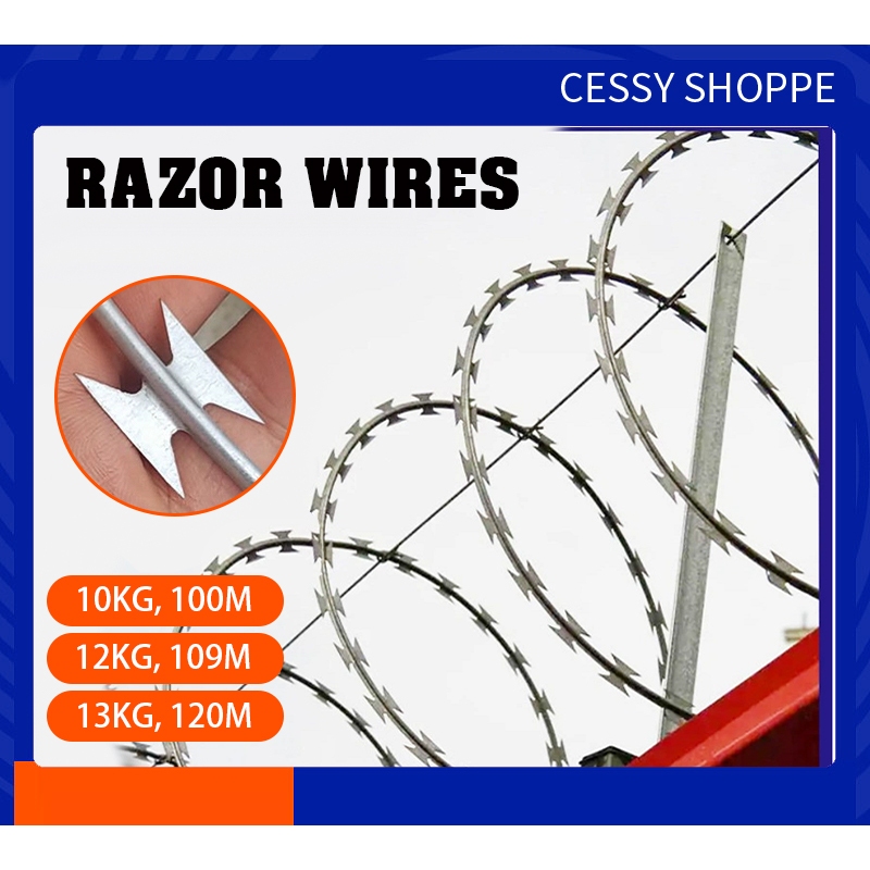 Heavy Duty Sharp Razor Wire Anti-climb Security Perimeter Fence and ...