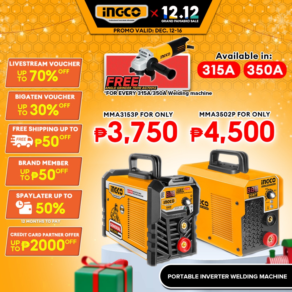 Ingco Portable Inverter Welding Machine / Combo Grinder & Drill ...