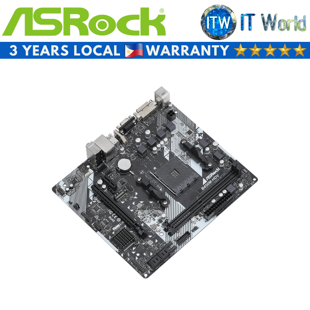 Asrock 7 B450m-Hdv R4.0 Micro-Atx Am4 Ddr4 Motoard A | Shopee Philippines
