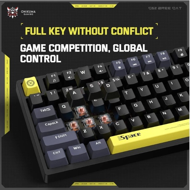 Onikuma G52 Space Black original onikuma RGB Gaming mechanical keyboard ...