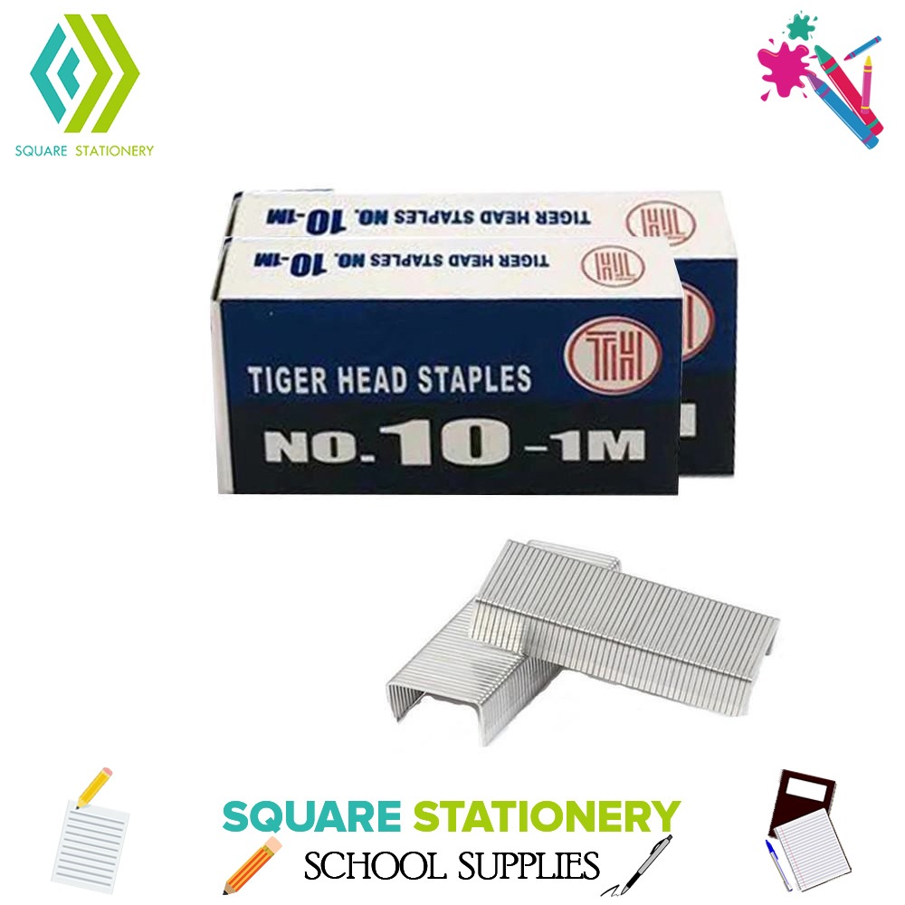 Square Stationery Tiger Head Staple School and Office Supplies No. 10 ...