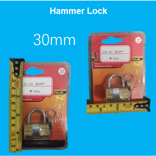 TOYU Hammer Padlock Word Key Imitation Copper Hammer Lock Bold and ...