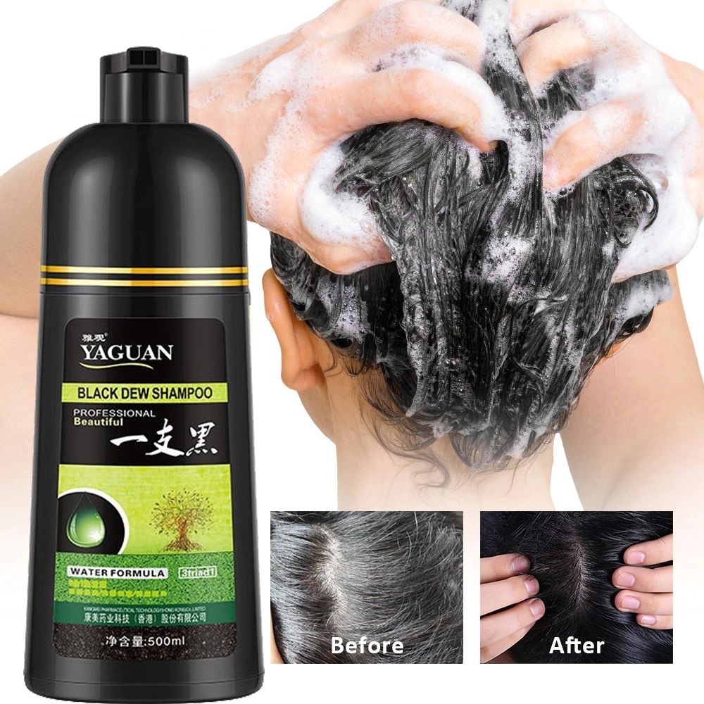 PinSan Hair Color Shampoo Herbal Hair Dye Shampoo White Hair into Black ...