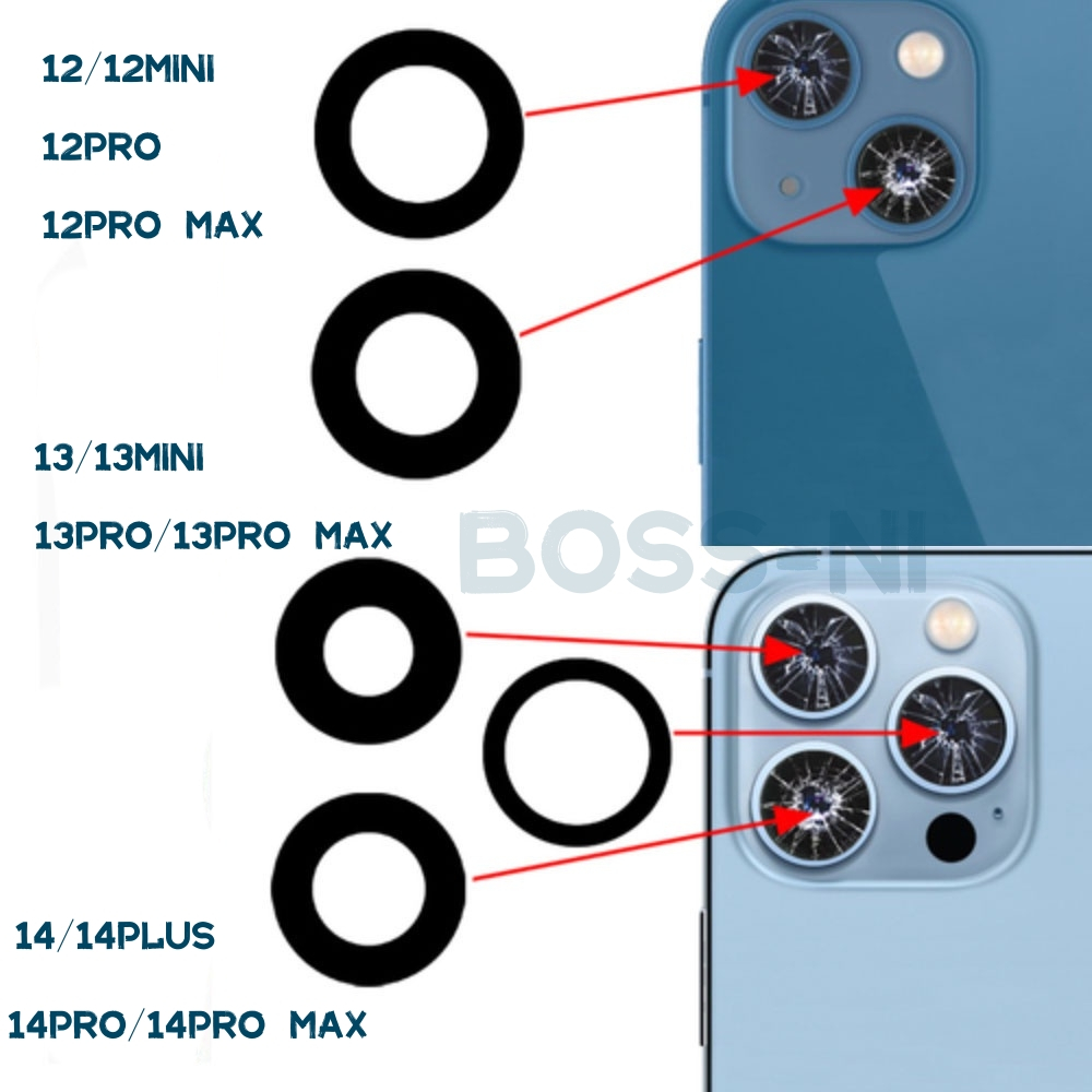 Camera lens Replacement For IPHONE 12:MINI/PRO/PROMAX/13:MINI/PRO/PROMAX/14:PLUS/PRP/PROMAX ...