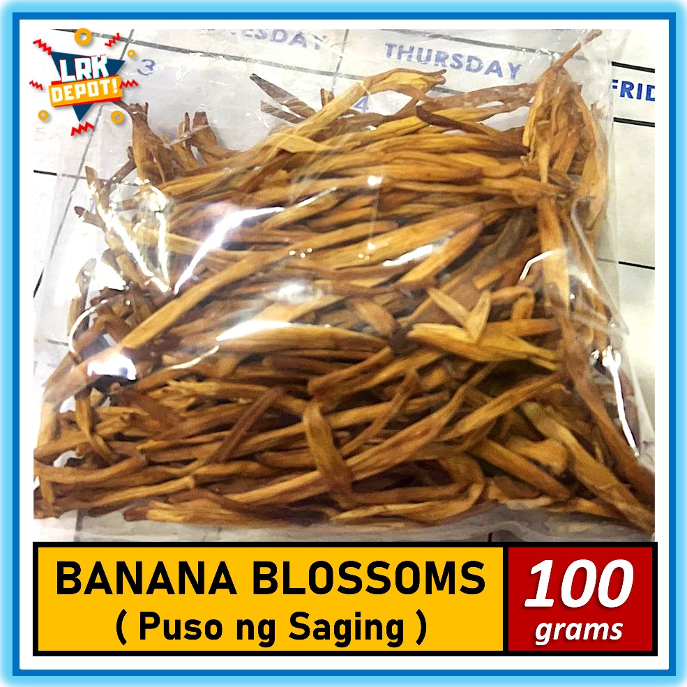 Organic Natural Dried Banana Blossom (Puso ng Saging) - 100 g [Premium ...