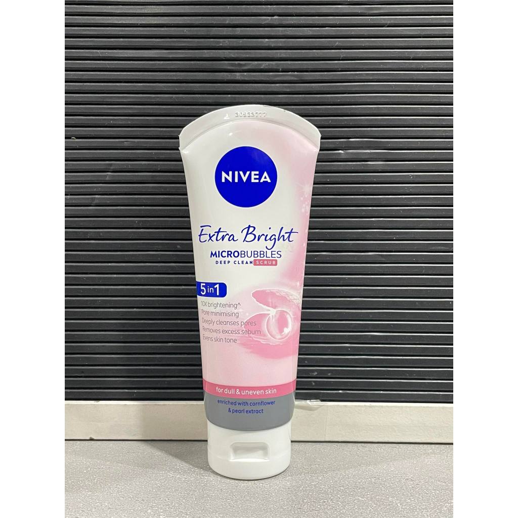 Nivea Extra White Microbubbles Deep Clean Scrub 100g | Shopee Philippines