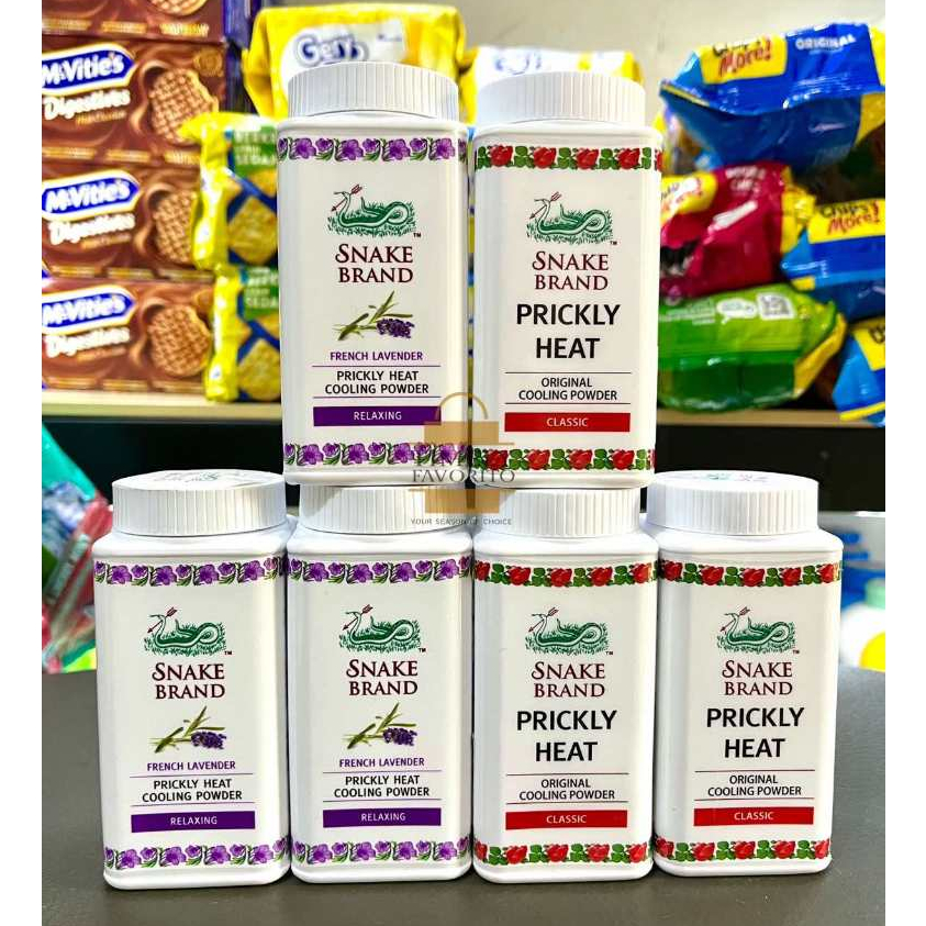 Snake Brand Prickly Heat/French Lavender/Japanese Sakura Cooling Powder ...
