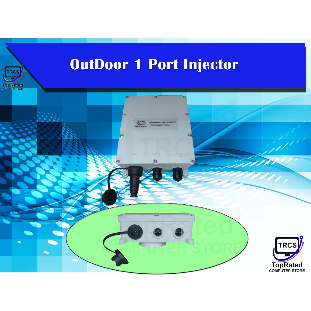 Outdoor 1 Port Gigabit PoE outdoor Injector Microsemi PD-ACDC90GO/AC 1 ...