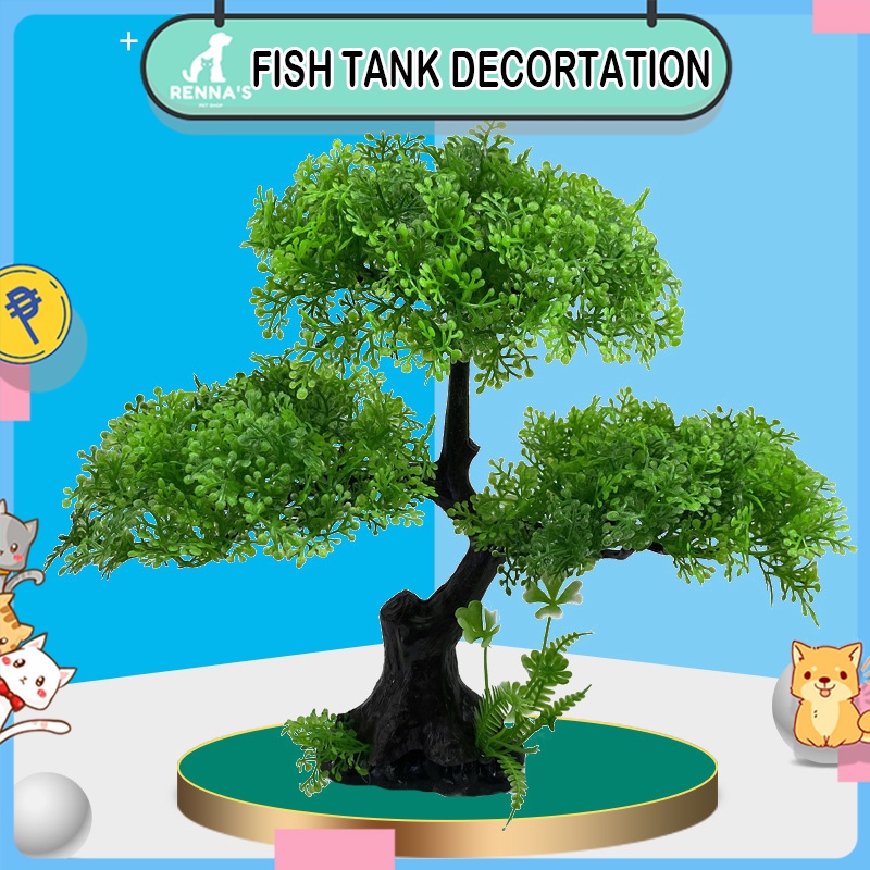 Renna's Artificial Water Grass Aquarium Decor Plant Fish Tank Landscape ...