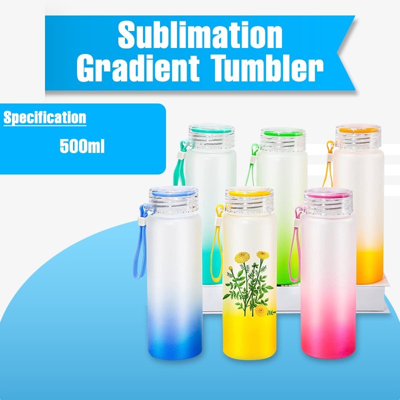 500ml Sublimation Printable Gradient Glass Bottle | Shopee Philippines