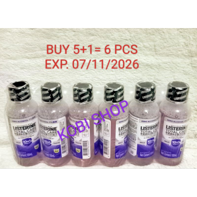 Listerine Zero Alcohol 100ml 10 in 1 Benefits (6pcs bundle) | Shopee ...