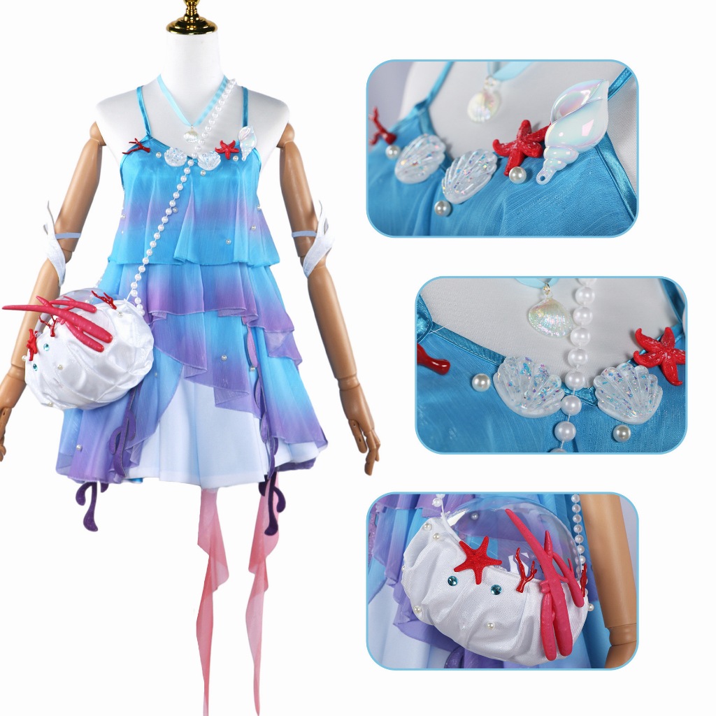 Dolia Cosplay Game Honor of Kings Costume Uniform Dress Bag Headgear ...