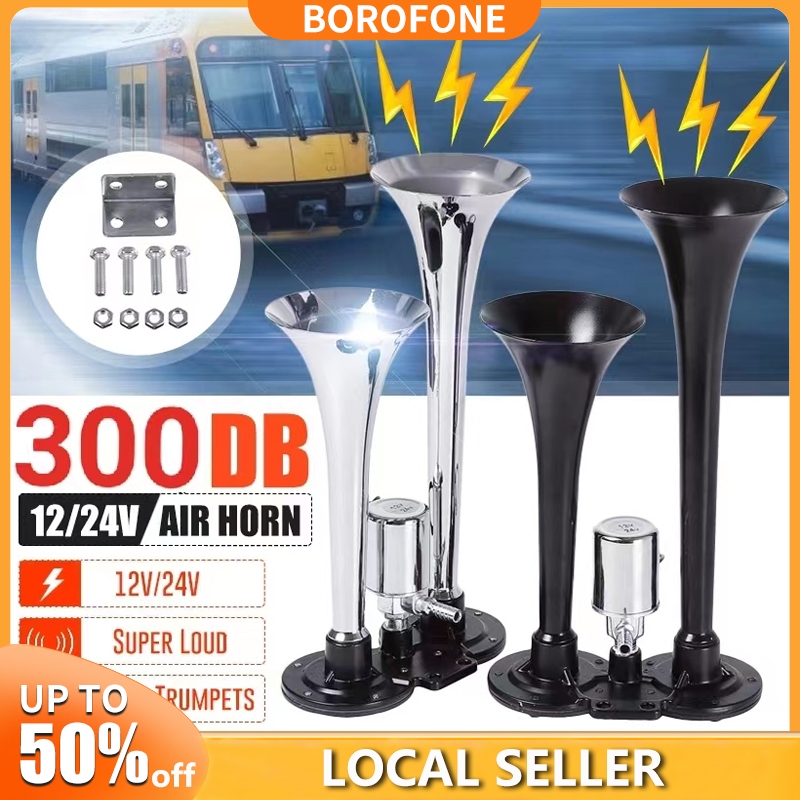 Super Loud Air Horn Dual Trumpet Truck 12v Train Truck Car Horn Kit ...