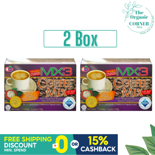 MX3 Coffee Mangosteen mix low acid (2 Boxes) | Shopee Philippines