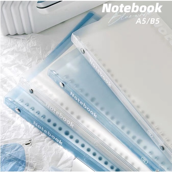 Soft Shell Frosted Rollabl Simple Light Binder Notebook Refillable ...