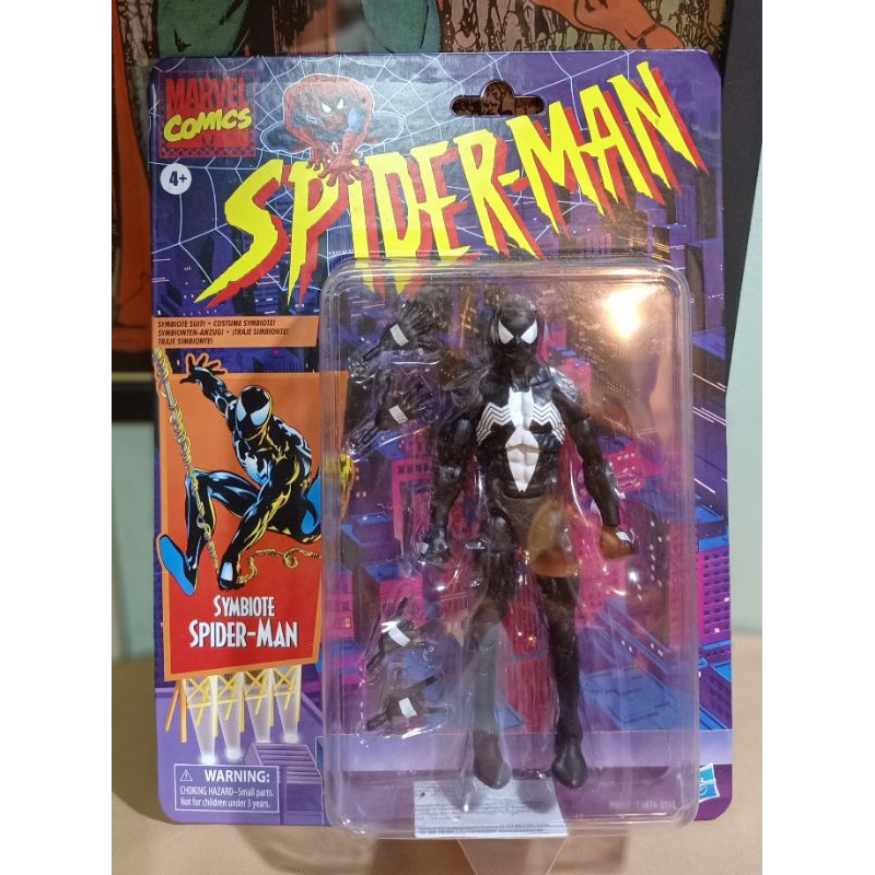 HASBRO MARVEL COMICS - SYMBIOTE SPIDER-MAN (RETRO) ACTION FIGURE ...