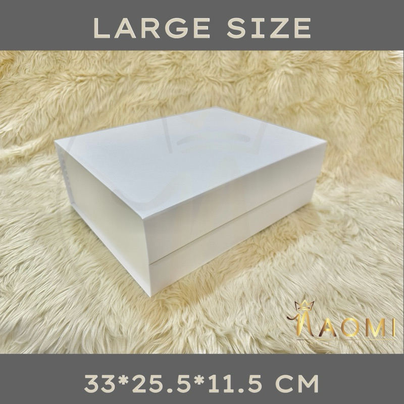 Premium Magnetic Gift Box PLAIN WHITE Large Collapsible Elegant Premium ...