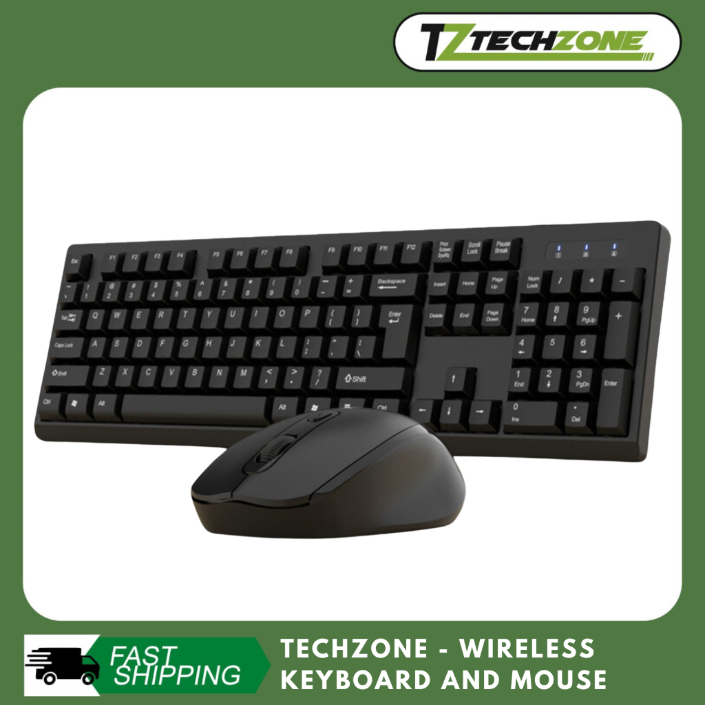 TECHZONE - Wireless Keyboard and Mouse Combination Set, For Office ...