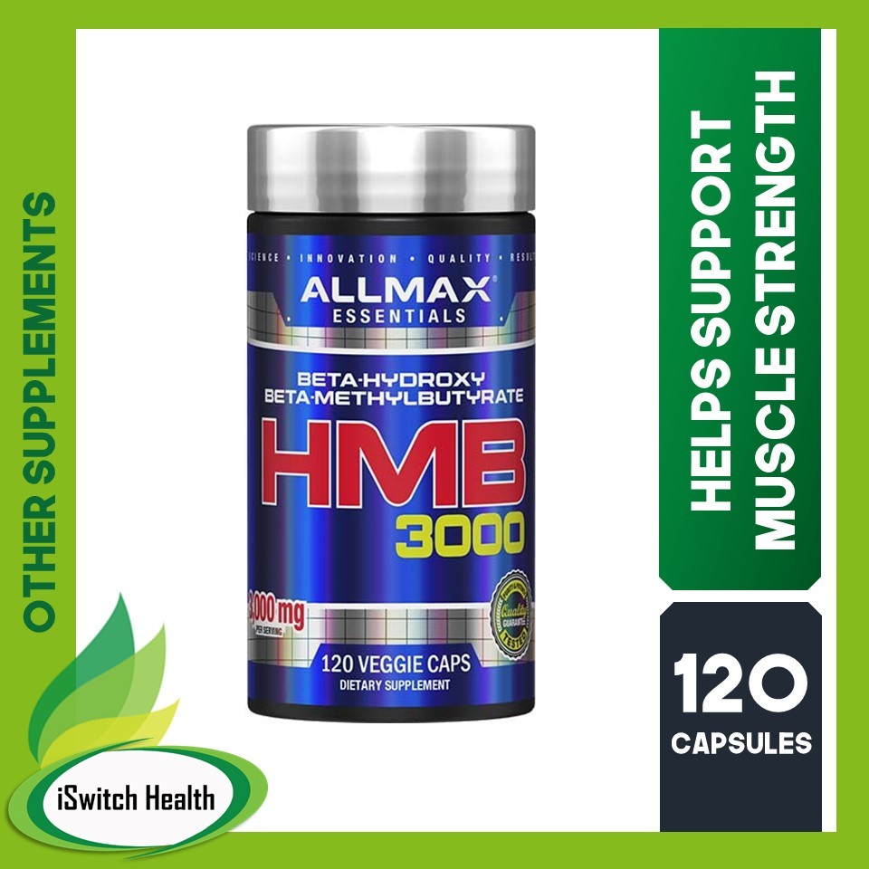 AllMax Nutrition HMB 3000 - 120 Veggie Capsules | Build & Repair ...
