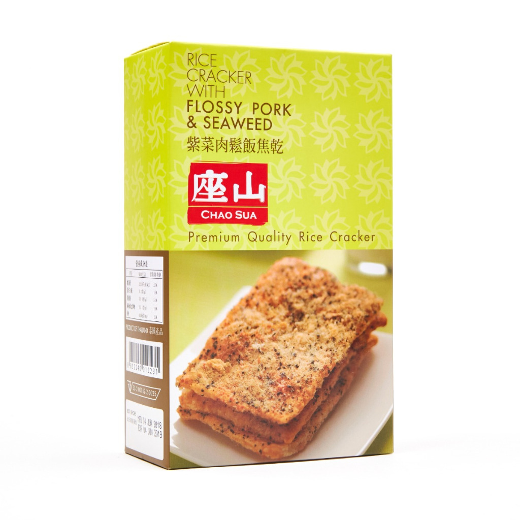 Chao Sua Premium Rice Cracker with Flossy Pork & Seaweed 90g Pack of 2 ...
