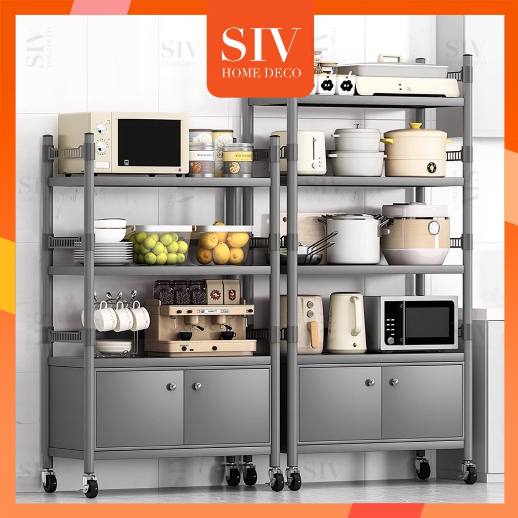 SIV Microwave Oven Rack Multifunctional Kitchen Organizer Shelf With ...