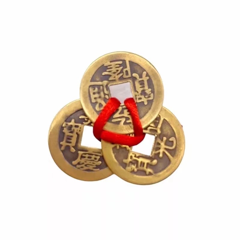 Lucky coins 3lucky coins good luck coins talisman bag wallet cell phone ...