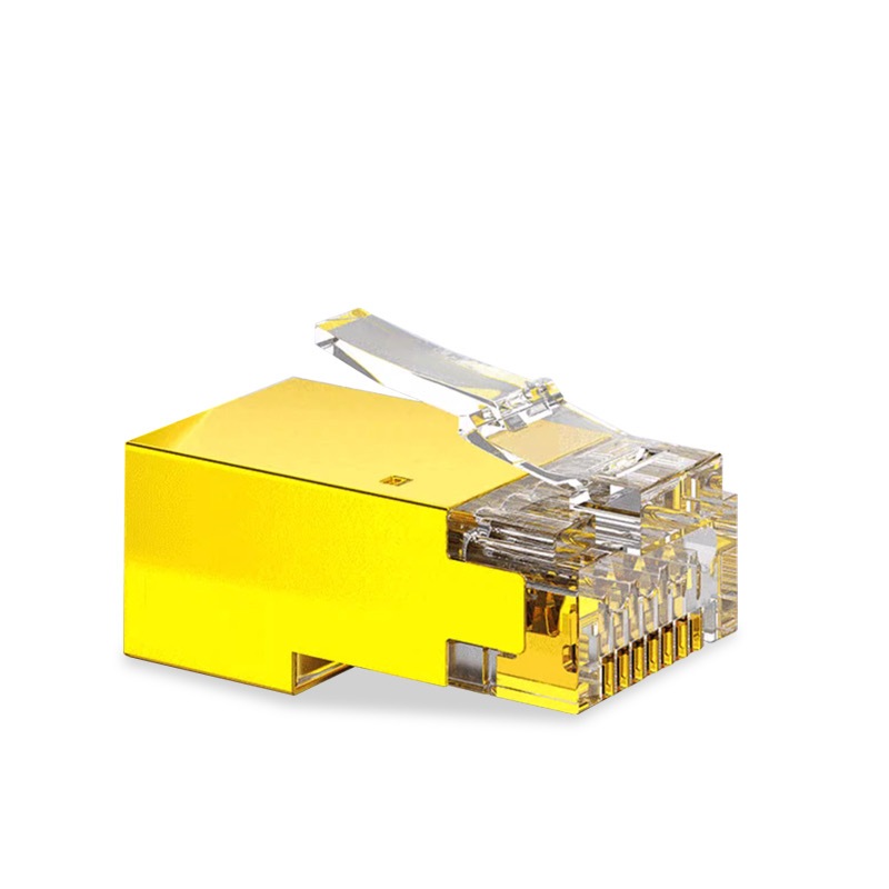 100PCS ALLAN CAT6 Shielded Pure Copper RJ45 Modular Plug Connector 8P8C ...