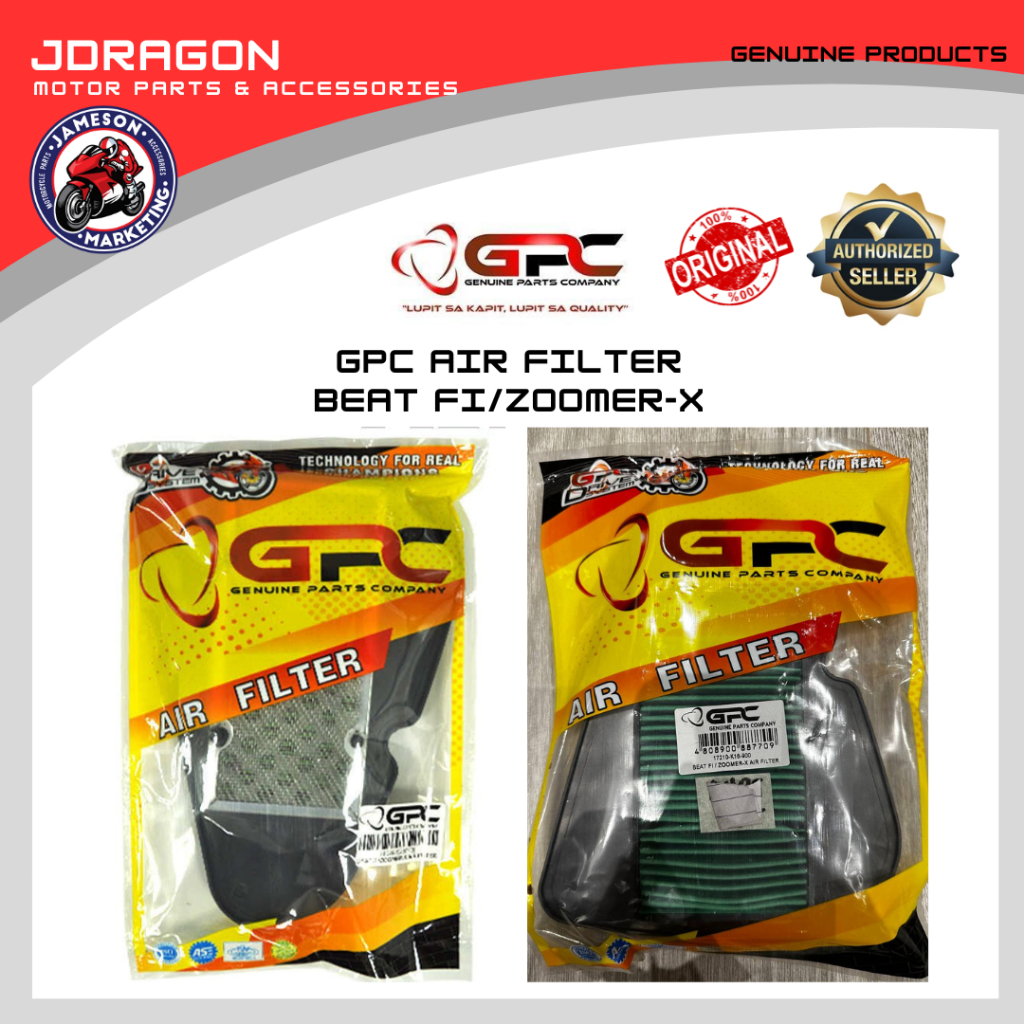 GPC AIR FILTER (BEAT 110 FI/ZOOMER X) | Shopee Philippines