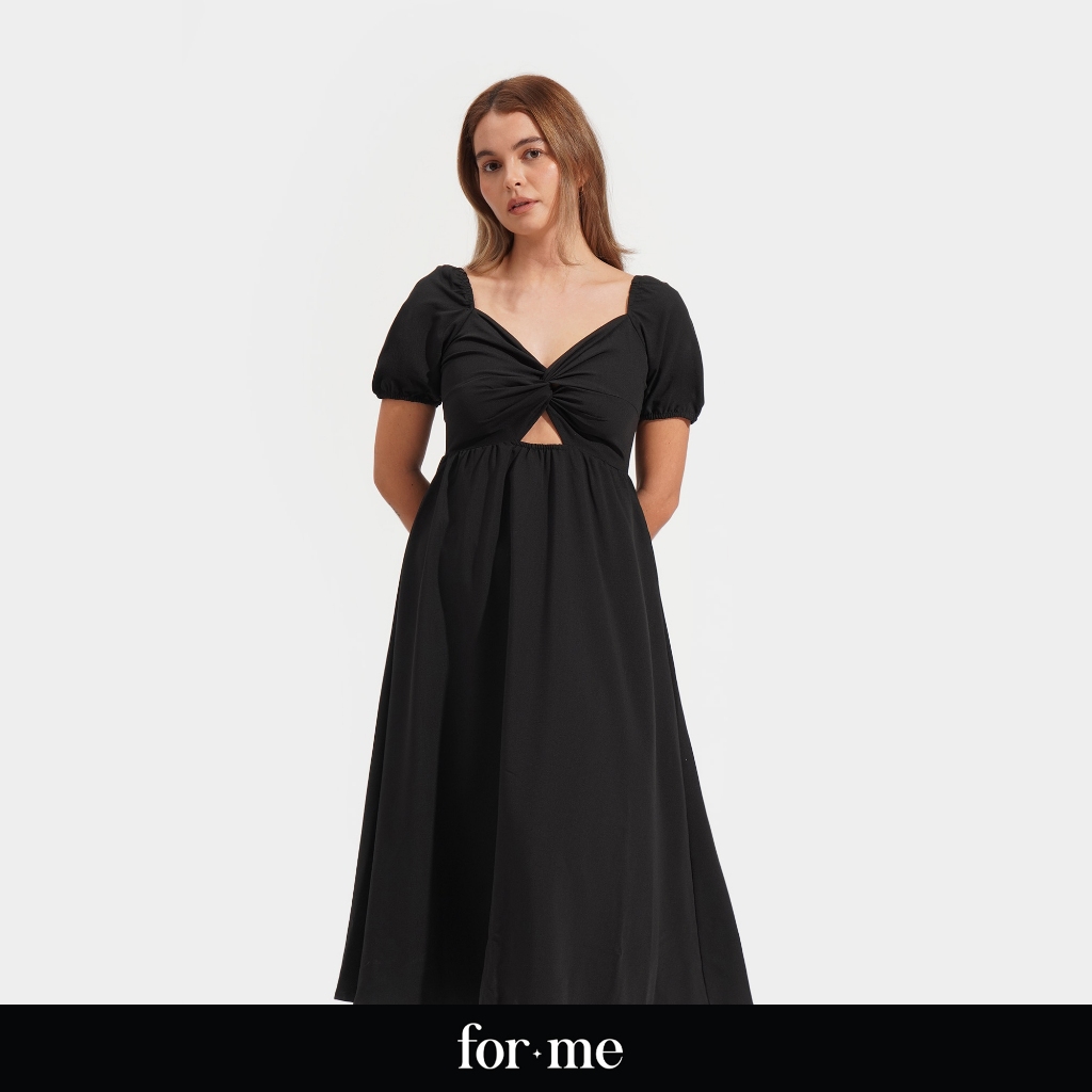 ForMe Sweetheart Fit And Flare Dress for Women (Black) | Shopee Philippines