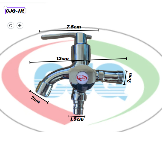 Cjq Faucet Heavy Duty Stainless Double Faucet -2 Way Gripo Washing ...