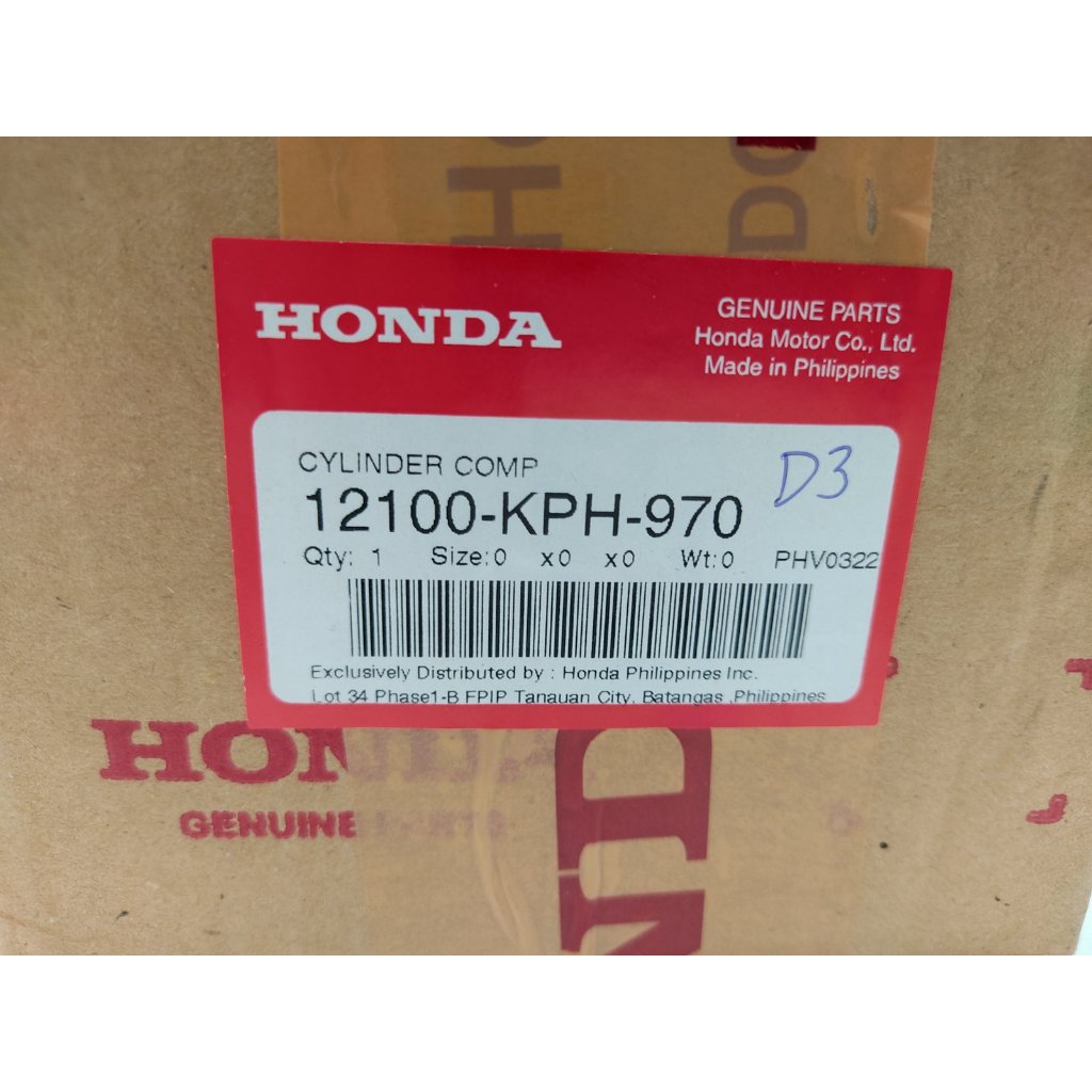 WAVE 125 / XRM 125 CARB CYLINDER BLOCK HGP (GENUINE : 12100-KPH-970 ...