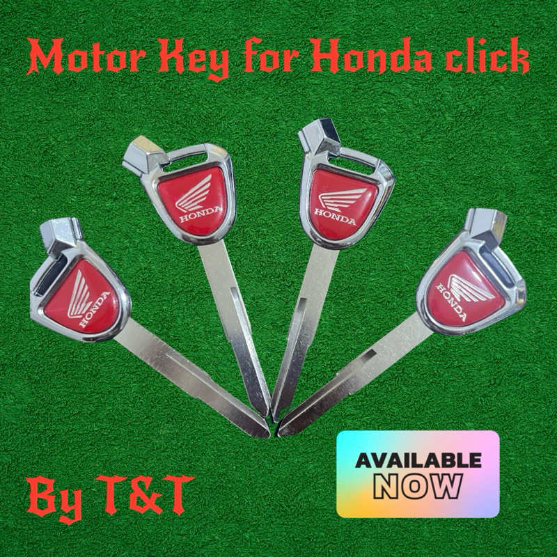 Motor Key Honda click colored left and right blade with 3pcs magnet ...