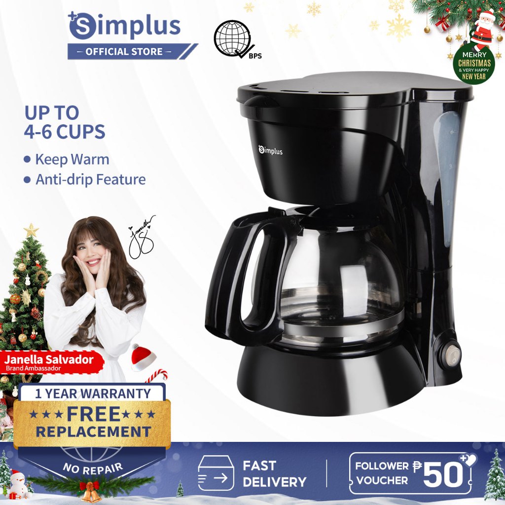 Simplus Coffee Maker Machines Anti Drip Design 600ml Capacity KFJH009 ...
