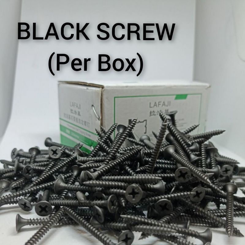 BLACK SCREW PER BOX! Sunrise brand Black gypsum screw, For wood For ...