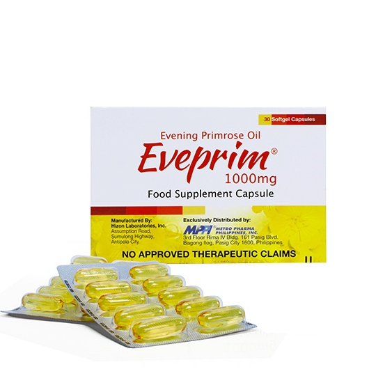 Eveprim Evening Primrose Oil 1000mg Softgel Capsule (sold per capsule ...