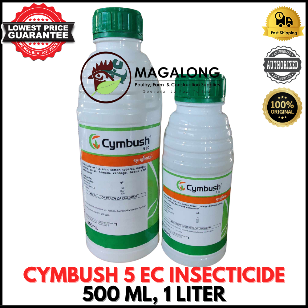 CYMBUSH 5 EC CYPERMETHRIN INSECTICIDE - SYNGENTA - 500 ML, 1 LITER ...