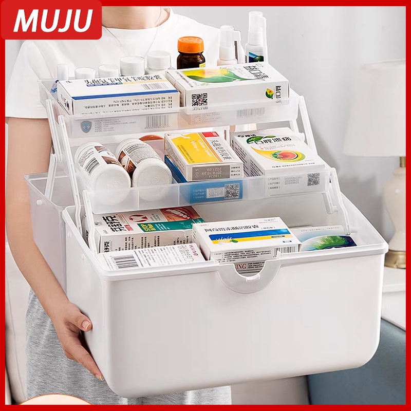 MUJU Tackle Box medical Family First Aid Kit Box Plastic medicine box ...