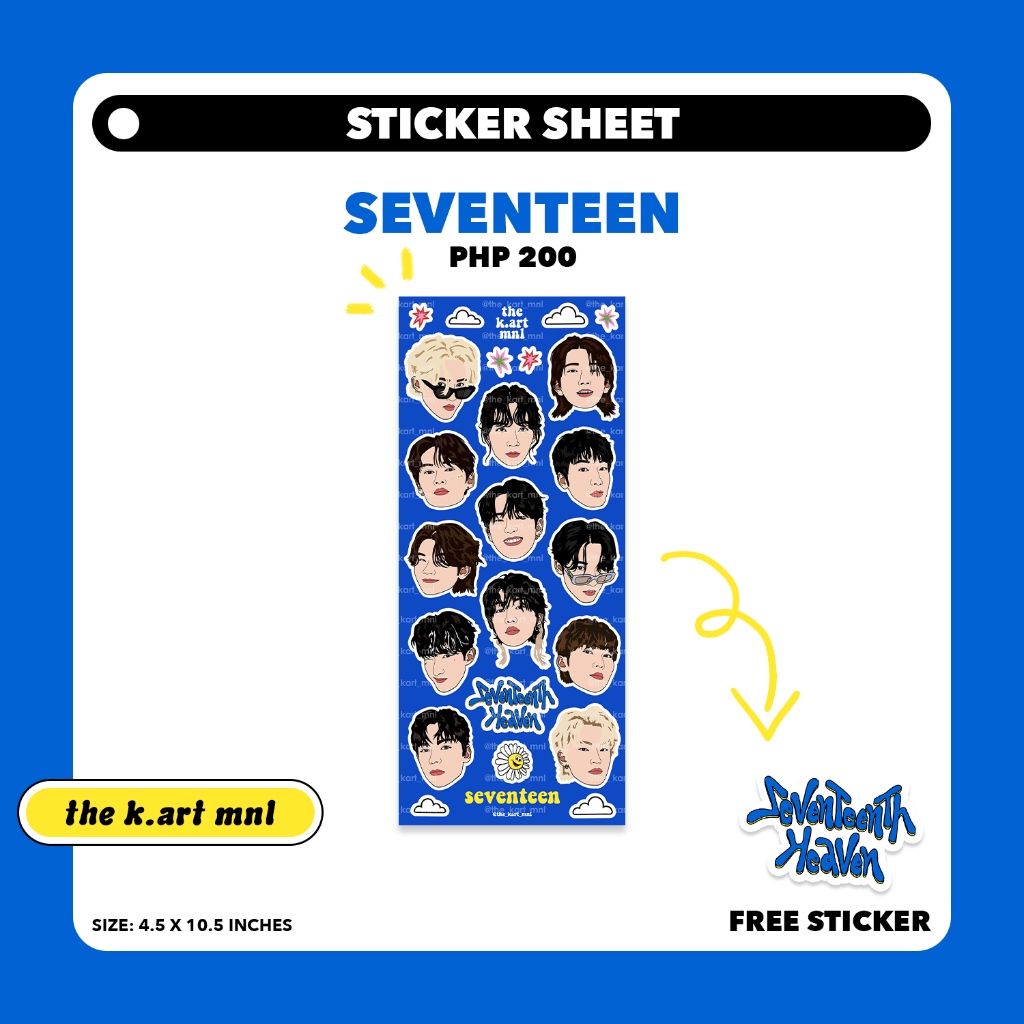 SEVENTEEN SEVENTEENTH HEAVEN Ver. - STICKER SHEET | Shopee Philippines