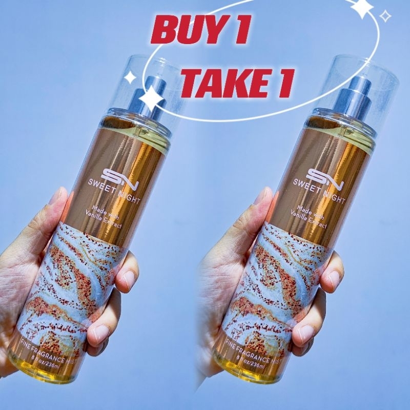 BUY 1 TAKE 1 Sweet Night Perfume VANILLA EXTRACT Sugar Fragrance Body Mist 236ML warm vanilla ...